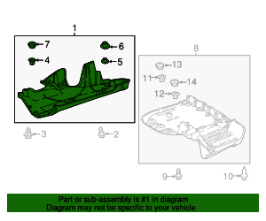 2020 Toyota Camry Under Cover 58398-06110 | Toyota Parts Center