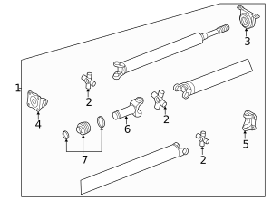 Genuine OEM Ford Part - Drive Shaft Center Support Bearing E4TZ-4800-A ...