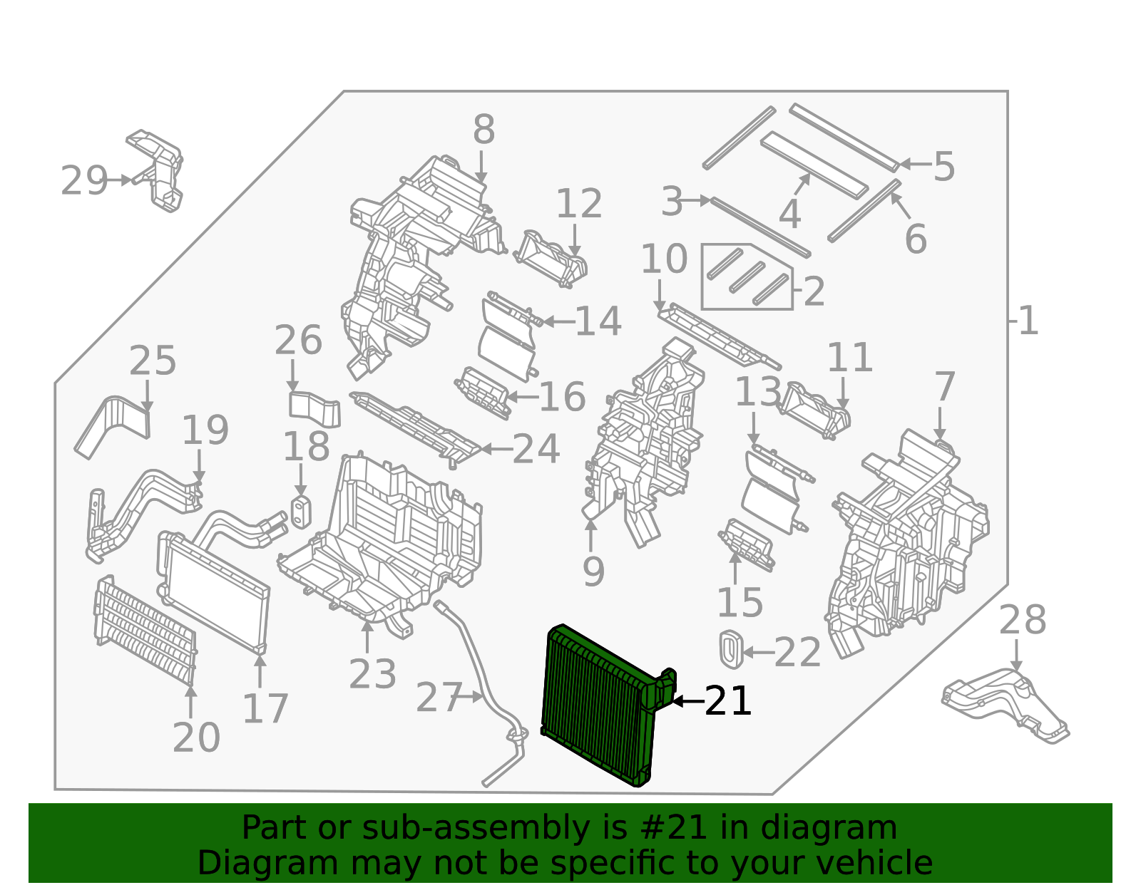 2022-2025 Kia Carnival Evaporator Core 97139-R0000 | Kia Parts Fast