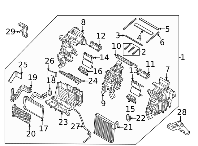 2022-2023 Kia Carnival Evaporator Core 97139-R0000 | Genuine Kia Parts ...