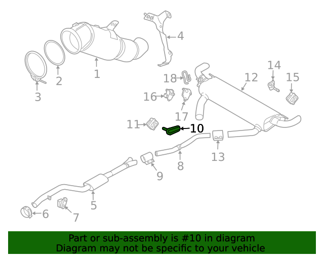 18-30-7-935-436 - Exhaust System Hanger Bracket 2019-2023 BMW ...
