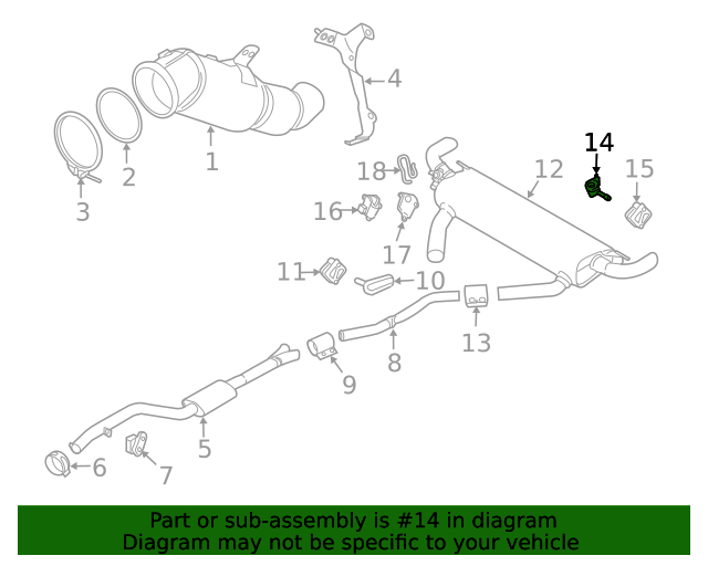 18-30-7-935-433 - Exhaust System Hanger Bracket 2019-2024 BMW ...