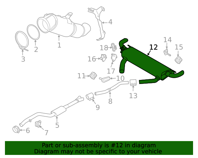 Genuine BMW 18-30-7-935-439 | Rear Muffler | FREE Shipping on Most ...