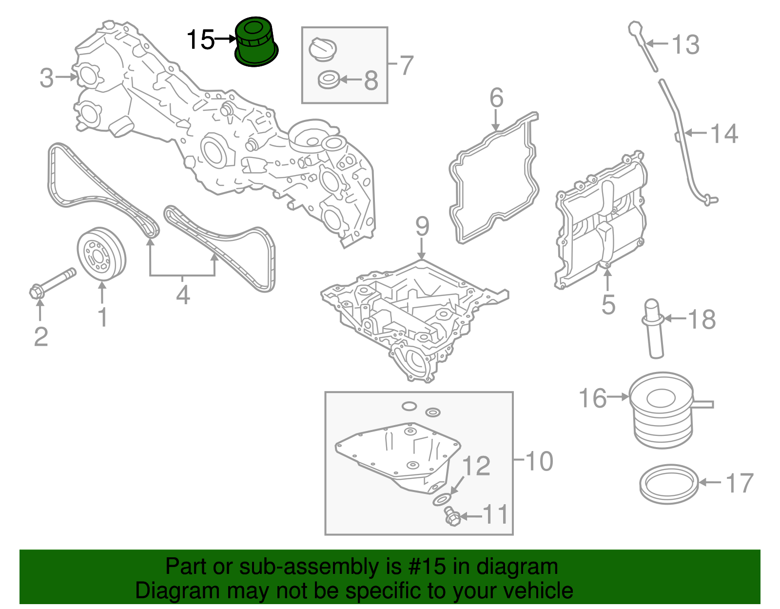 15208AA170 - 2015-2024 Subaru - Oil Filter | Subaru Parts Deals