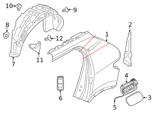 2019-2022 Volvo XC40 Fuel Filler Door 31356737 | AutoNationParts.com