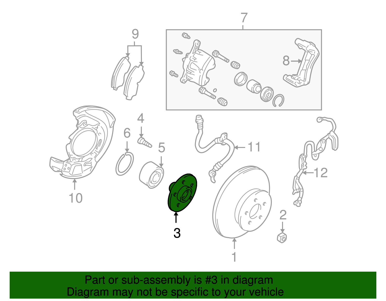 2001-2005 Toyota Front Hub 43502-42020 | Toyota Parts Center
