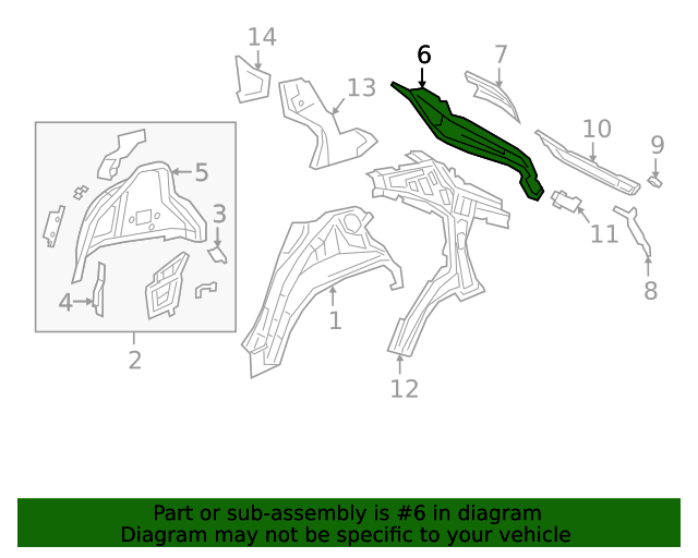61601-76010 - Body C-Pillar Reinforcement 2019-2024 Lexus | AutoNation ...