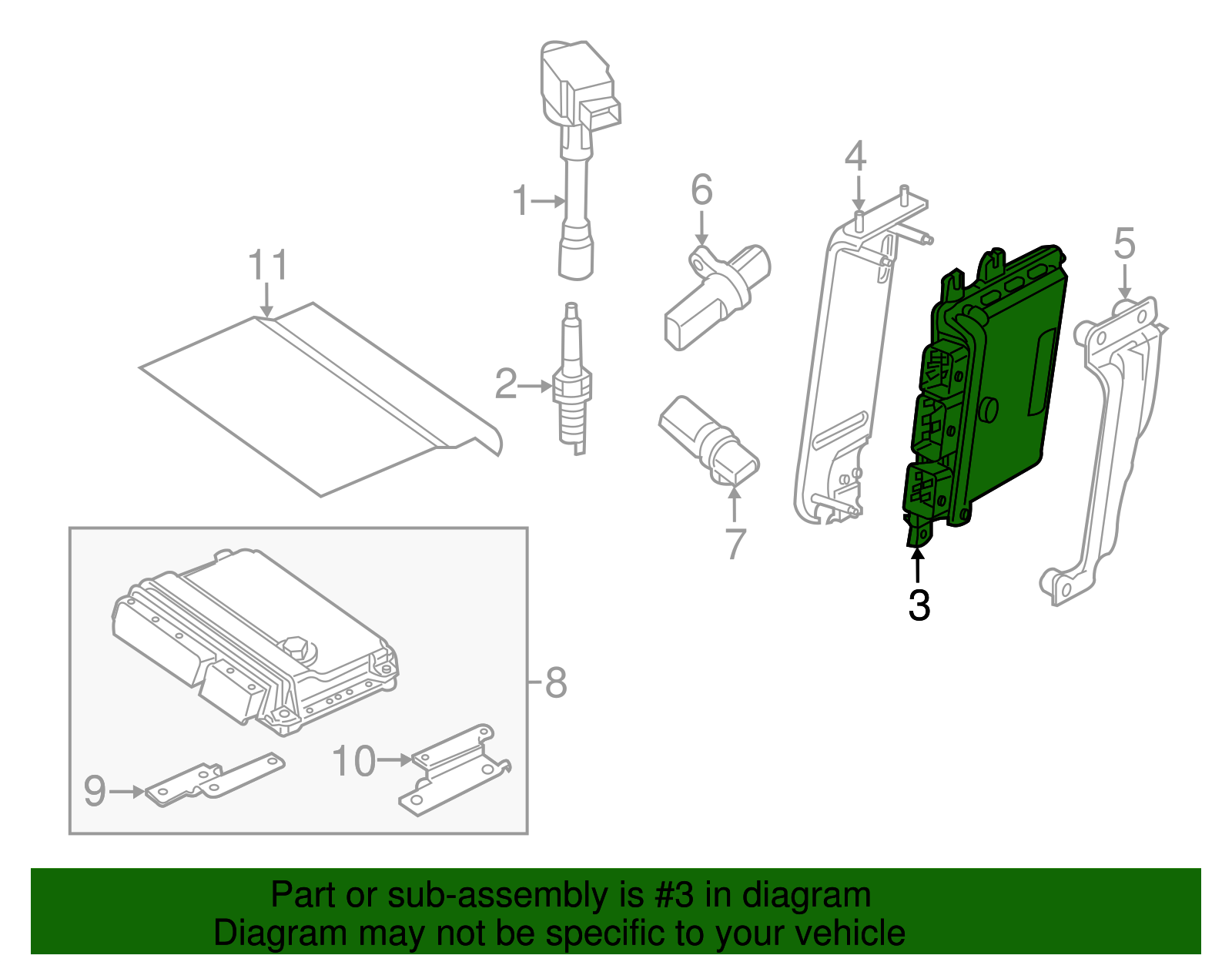 2007-2008 Nissan Altima Ecm 23710-JA80A | Nissan Parts Central