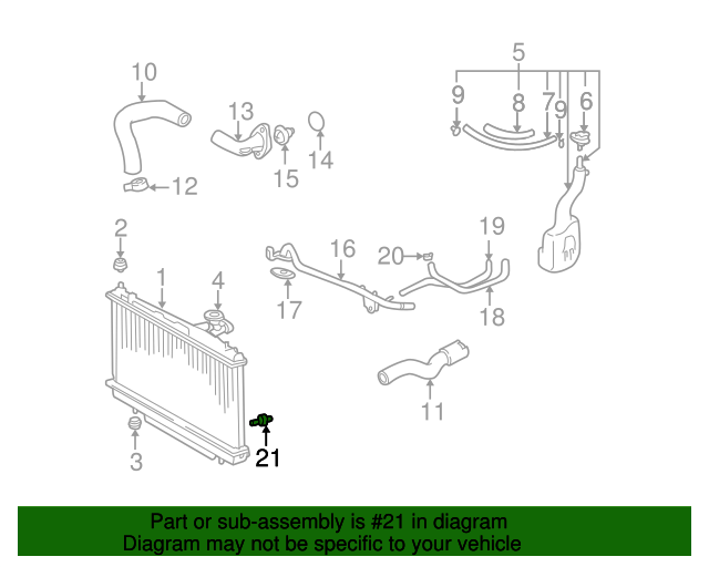 89428-20110 - Engine Cooling Fan Temperature Switch 2000-2003 Toyota ...