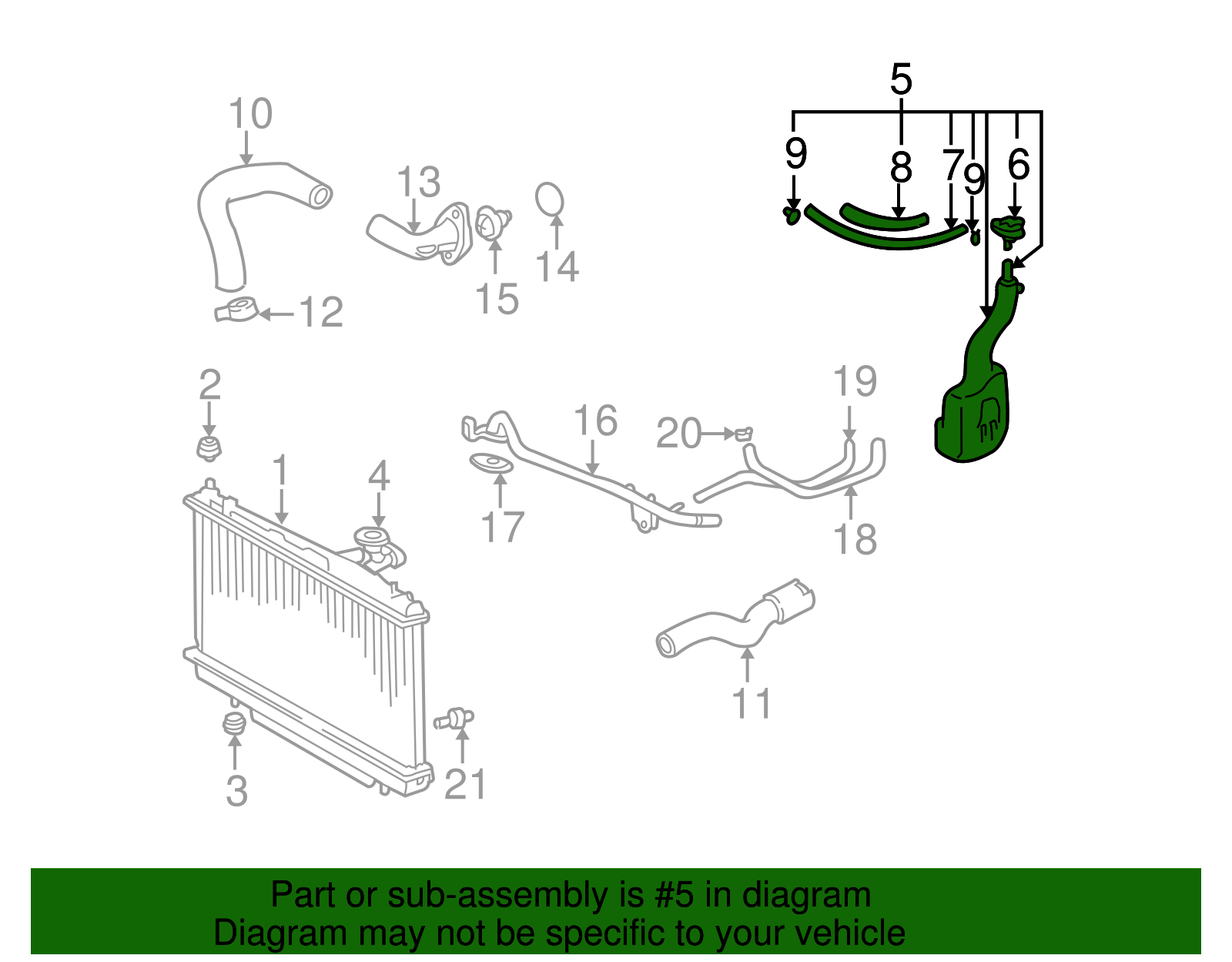 2001-2005 Toyota RAV4 Reservoir 16470-28050 | Retail Performance Auto Parts