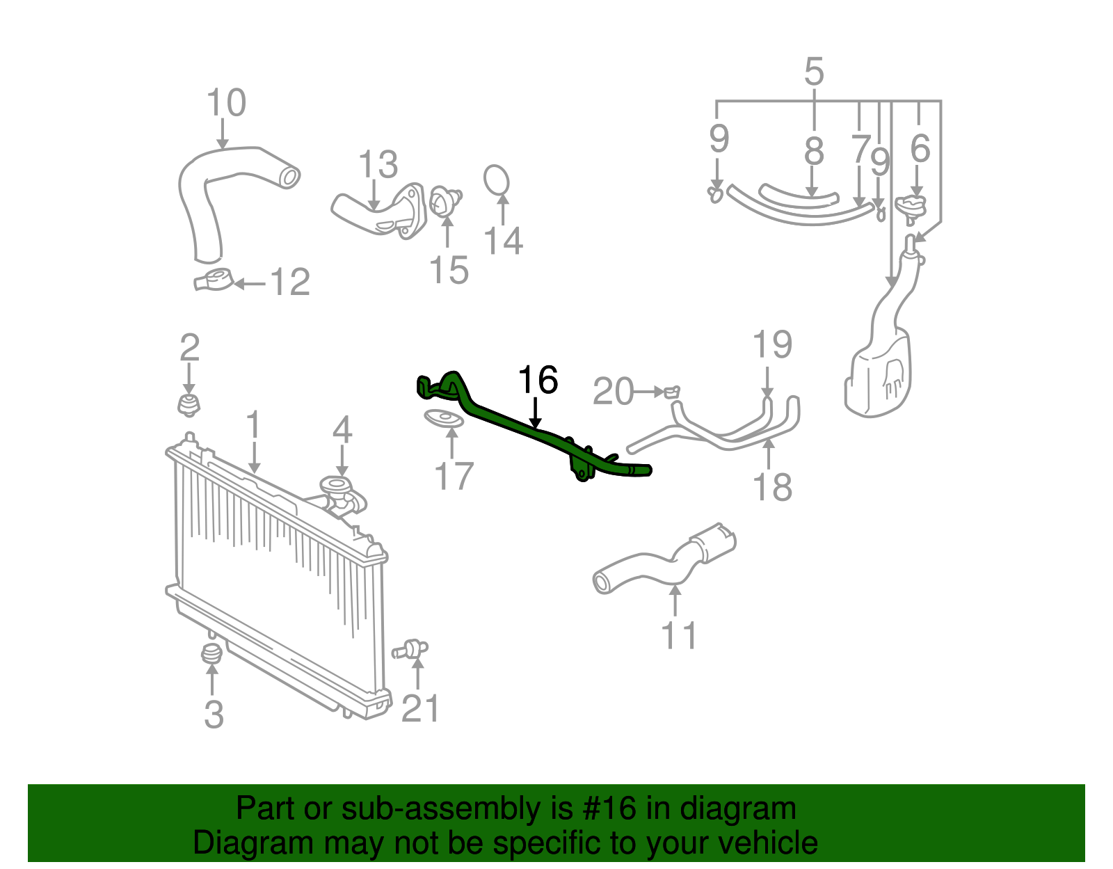 Genuine Toyota By-Pass Pipe part# 16268-28100 for 2004-2005 Toyota RAV4 ...