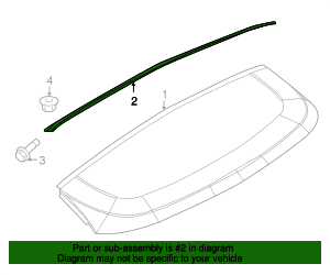 2010-2019 Lincoln MKT Spoiler Weatherstrip AE9Z-7443720-A | OEM Parts ...
