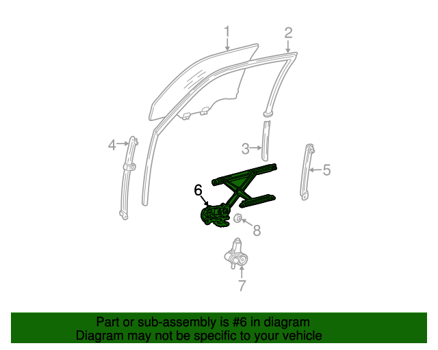 69802-33060 - Window Regulator - 2002-2006 Toyota Camry | OEM Genuine ...
