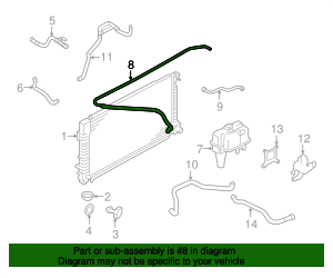 2005-2008 Ford Overflow Hose 5L8Z-8C633-AD | Blue Springs Ford Parts