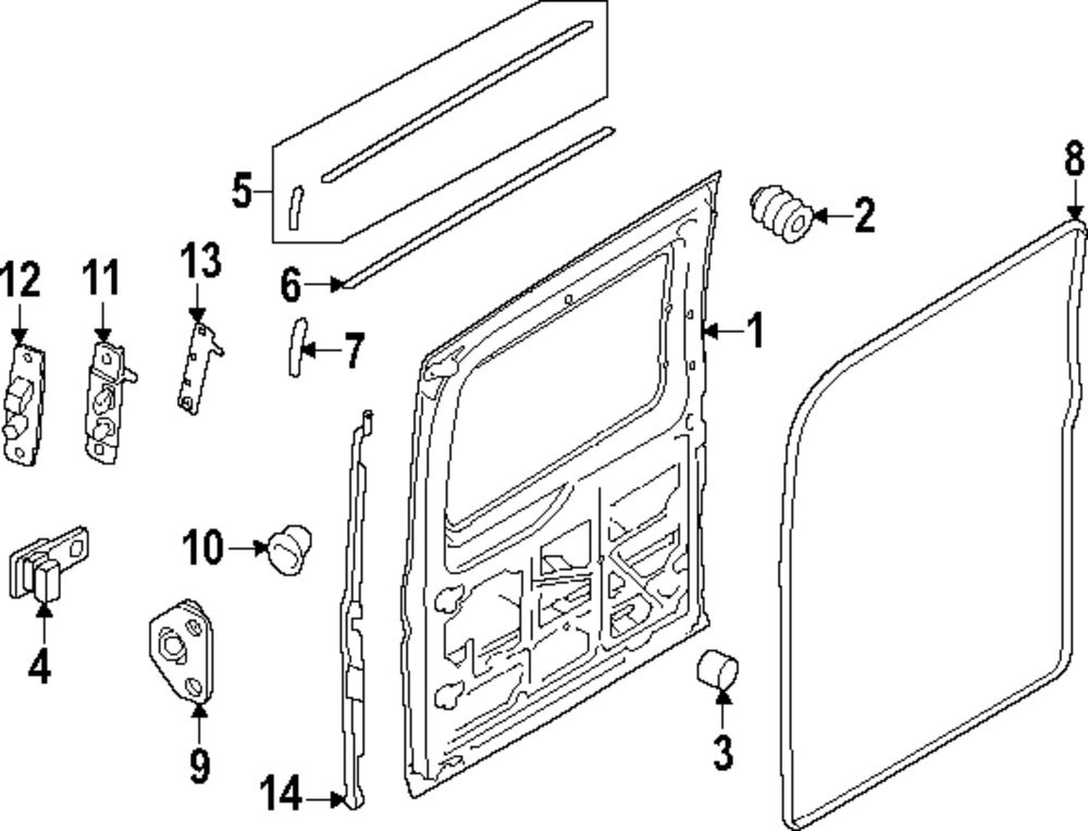 2022-2024 Ford E-Transit Door Shell Stopper BK3Z-6125040-CC | OEM Parts ...