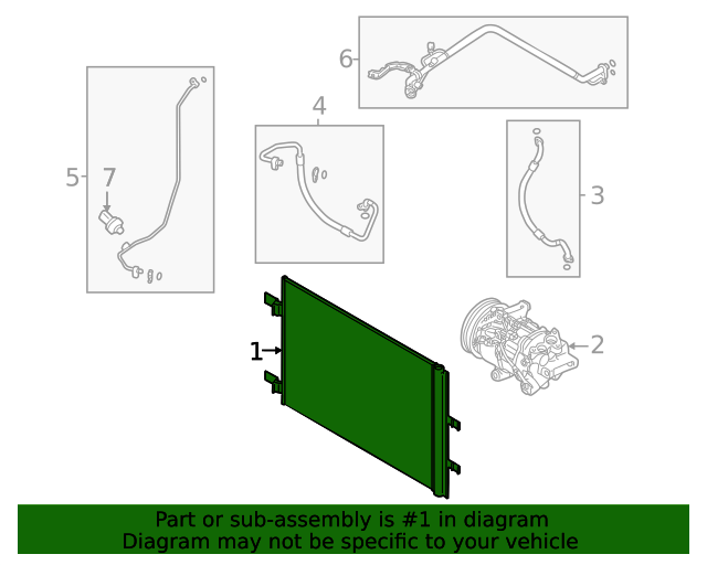 2022-2023 Mitsubishi Outlander Condenser 7812A464 | QuirkParts