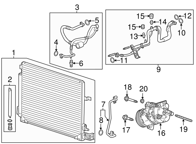 22966150 - Air Conditioning Condenser 2013-2016 Cadillac ...