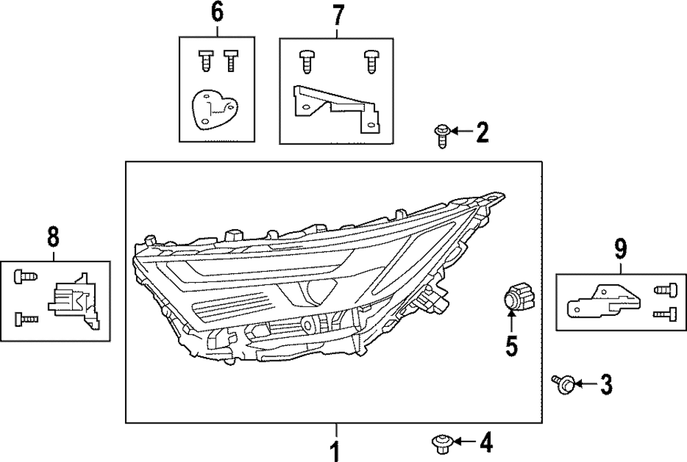2022-2024 Toyota Headlamp Assembly - PASSENGER SIDE 81110-0R360 ...