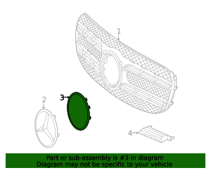 2021-2023 Mercedes-Benz Grille Emblem Bracket 167-888-71-00 | MB OEM Parts