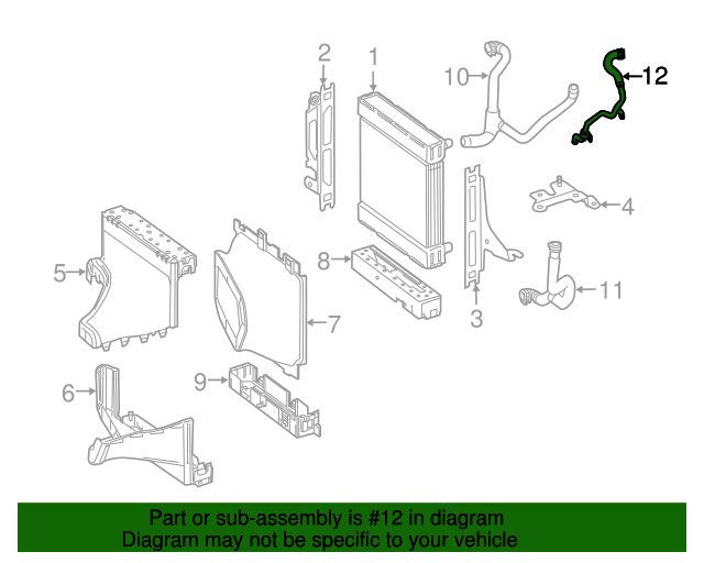 463-501-08-91 - Hose Assembly 2013-2019 Mercedes-Benz SL 63 AMG ...