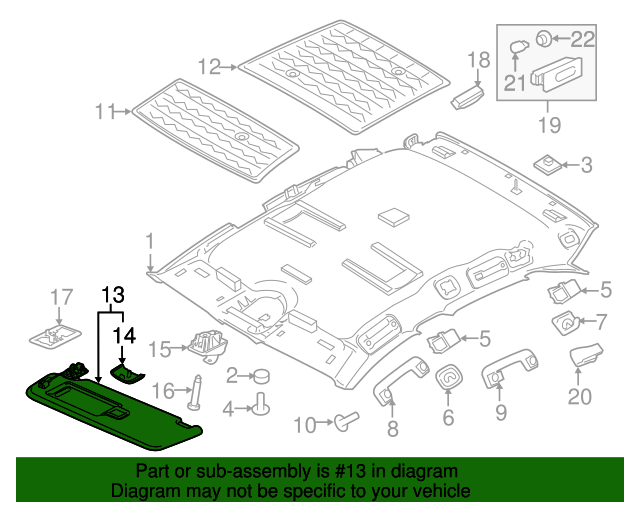 2015-2020 Porsche Macan Sun-Visor 95B-857-551-AS-OF7 | OEM Parts Online