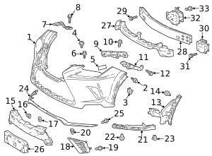 52412-78020 - Front Spoiler 2018-2021 Lexus NX300 | Longo Lexus Parts