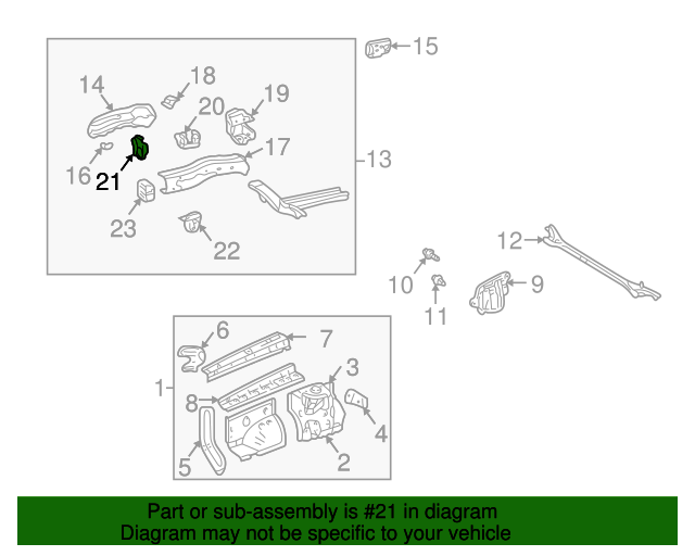 57152-06010 - Front Reinforced - 2002-2018 Toyota | OEM Genuine Toyota ...