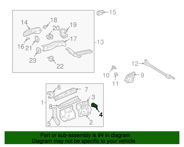 53745-06010 - Apron Reinforced - 2002-2008 Toyota | OEM Genuine Toyota ...