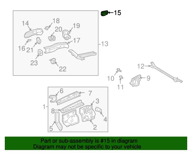 2002-2011 Toyota Rail Extension 57107-33032 | OEM Parts Online