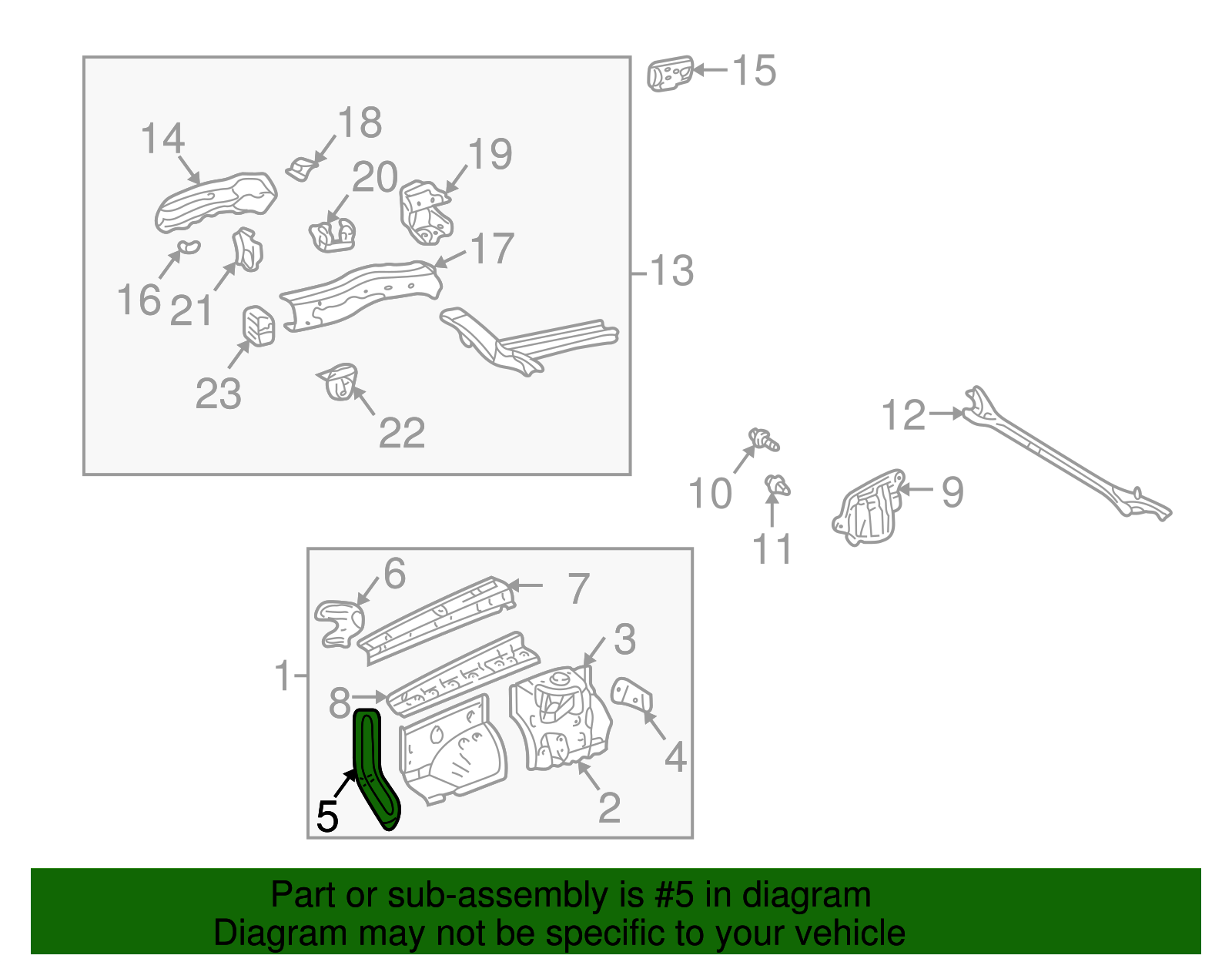 2002-2006 Toyota Camry Front Extension 53714-06010 | Toyota Parts Center
