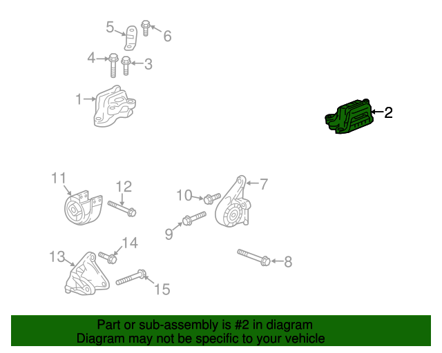 2017-2018 GMC Acadia F (S)Mount 84296870 GM | GMPartsDirect.com