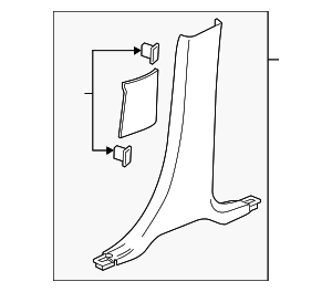 2018-2021 Chevrolet Traverse Lower Center Pillar Trim 84333394 | QuirkParts