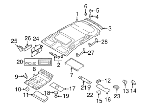 2004-2007 Volkswagen Touareg Overhead Console 7L6-867-508-D-7G8 | OEM ...