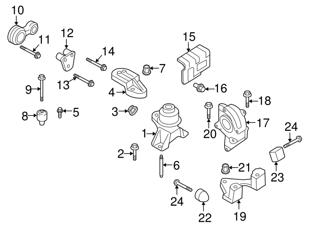 2006-2009 Ford Trans Mount 6H6Z-6038-BA | OEM Parts Online