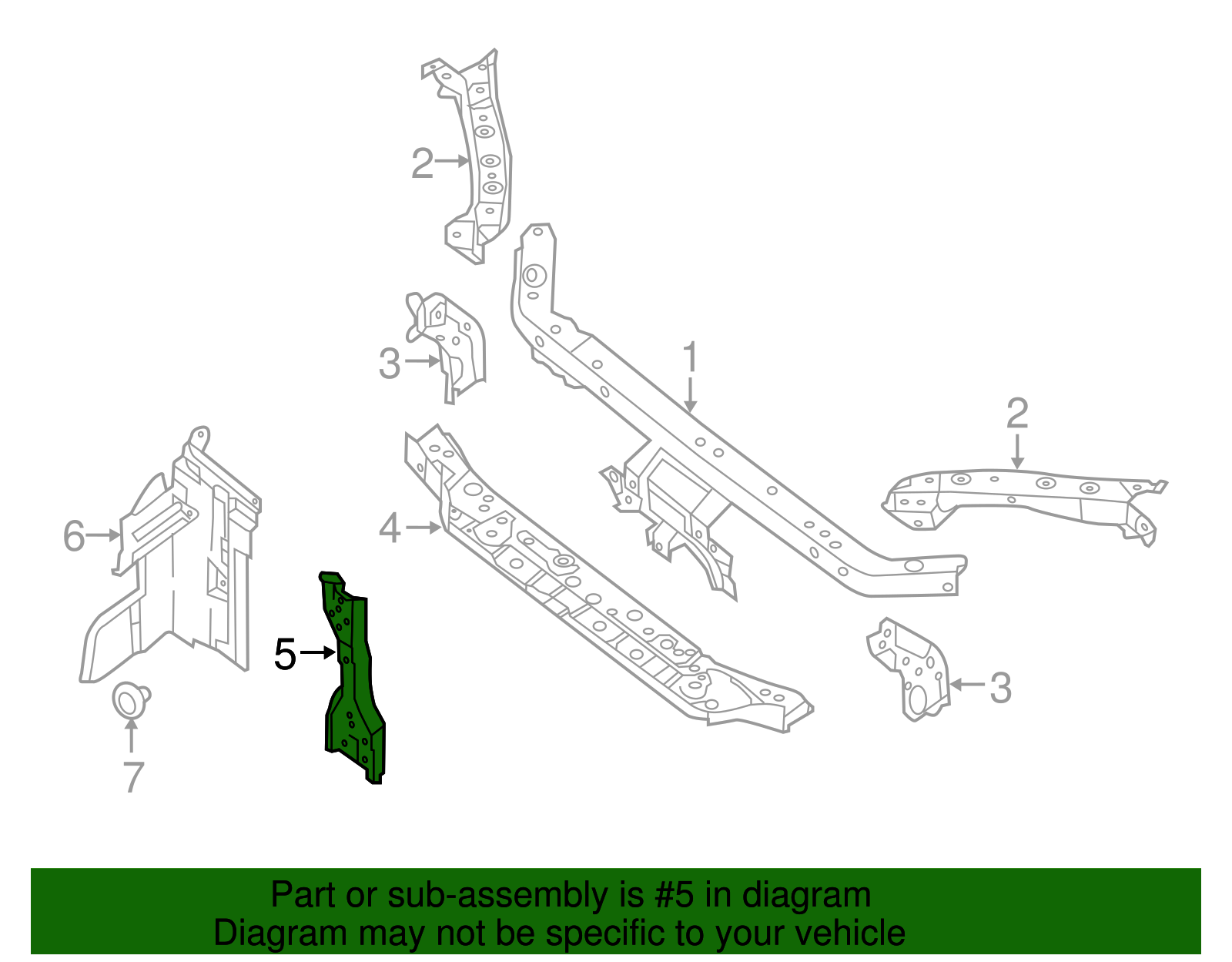 2017-2019 Nissan Sentra Center Support 62550-3ZL0A | Nissan Parts Central