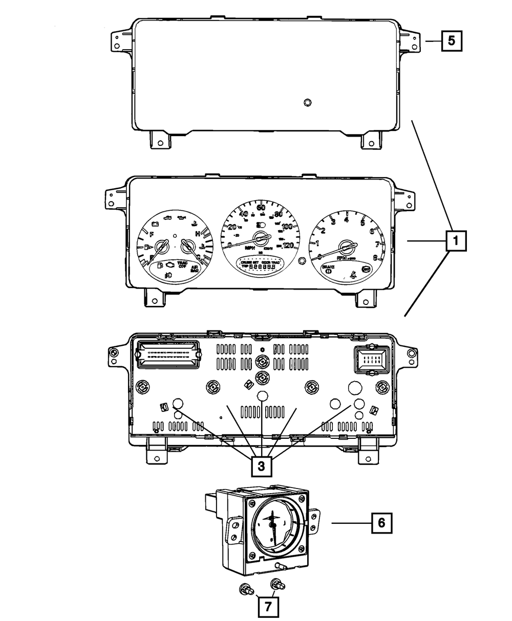 2006 Chrysler PT Cruiser Instrument Panel Cluster 5107633AI | Mopar eStore
