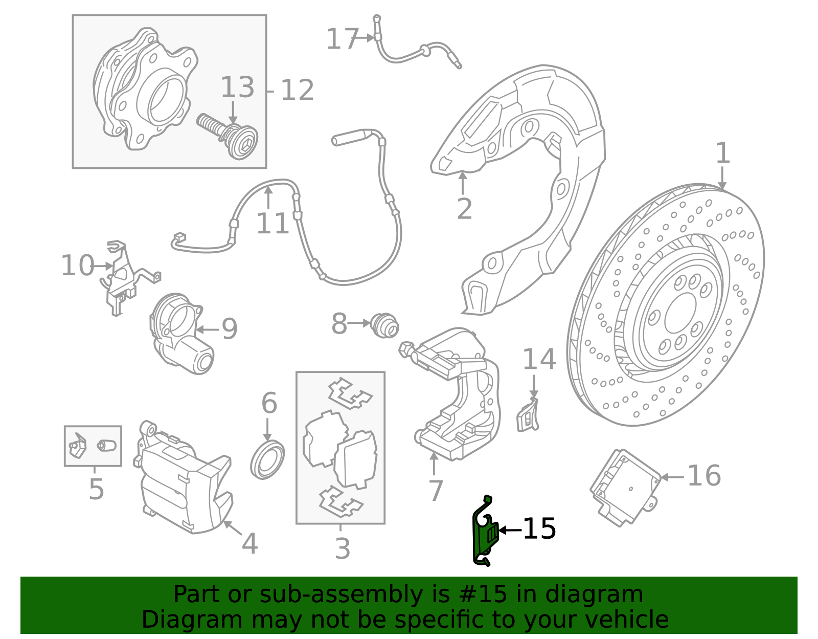 34-20-6-881-294 - 2017-2024 BMW - Disc Brake Anti-Rattle Clip | BMWPartsHub