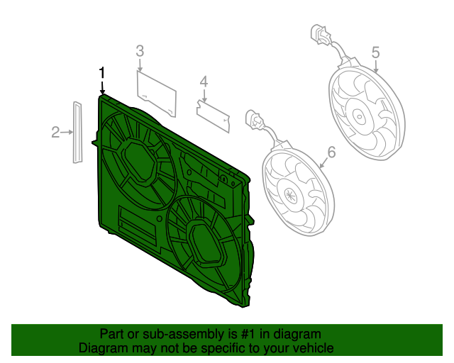 7L6-121-207 - Fan Shroud 2007-2010 Audi Q7 | Audi OEM Parts