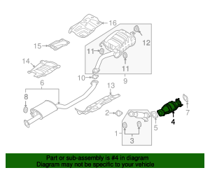 2010-2012 Hyundai Santa Fe Catalytic Converter 28950-2G380 | OEM Parts ...