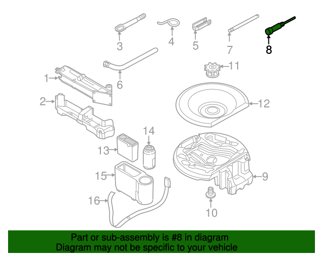8Z0-012-255 - Screwdriver 2008-2023 Audi | Audi OEM Parts