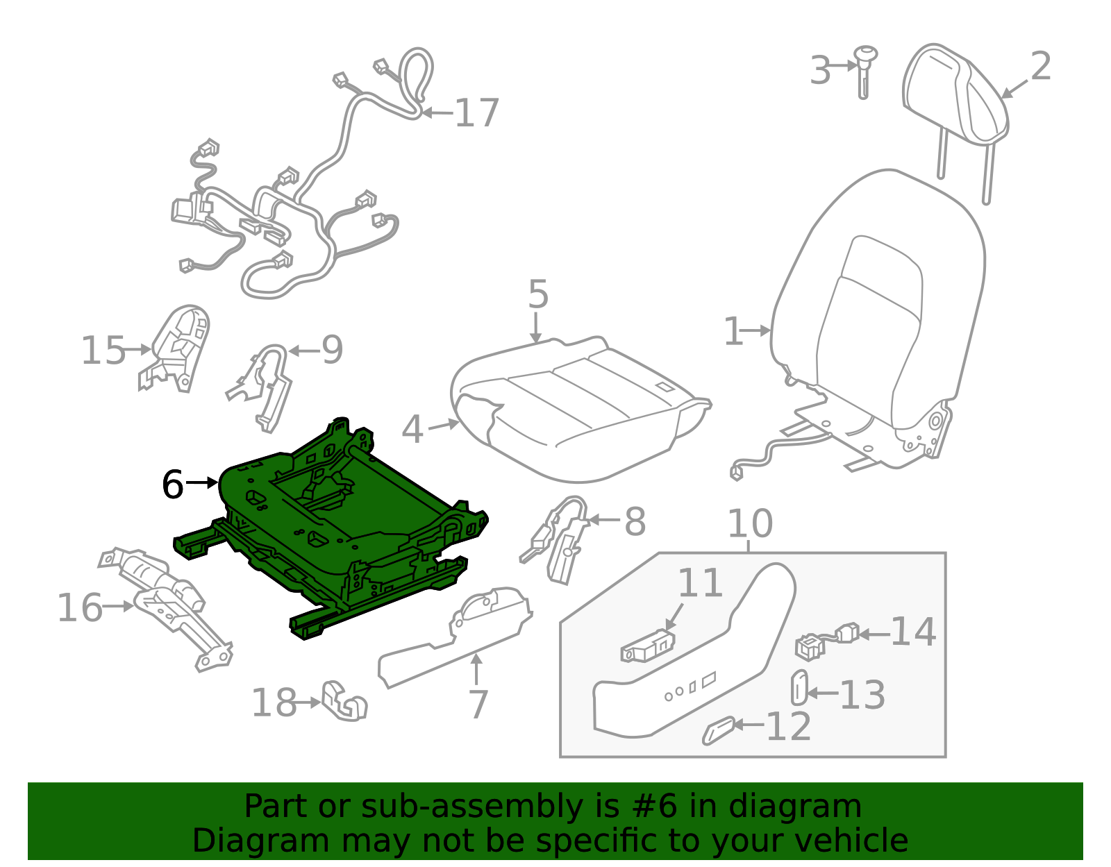 2019-2025 Nissan Altima Seat Adjuster 87351-6CA3A | Nissan RVA