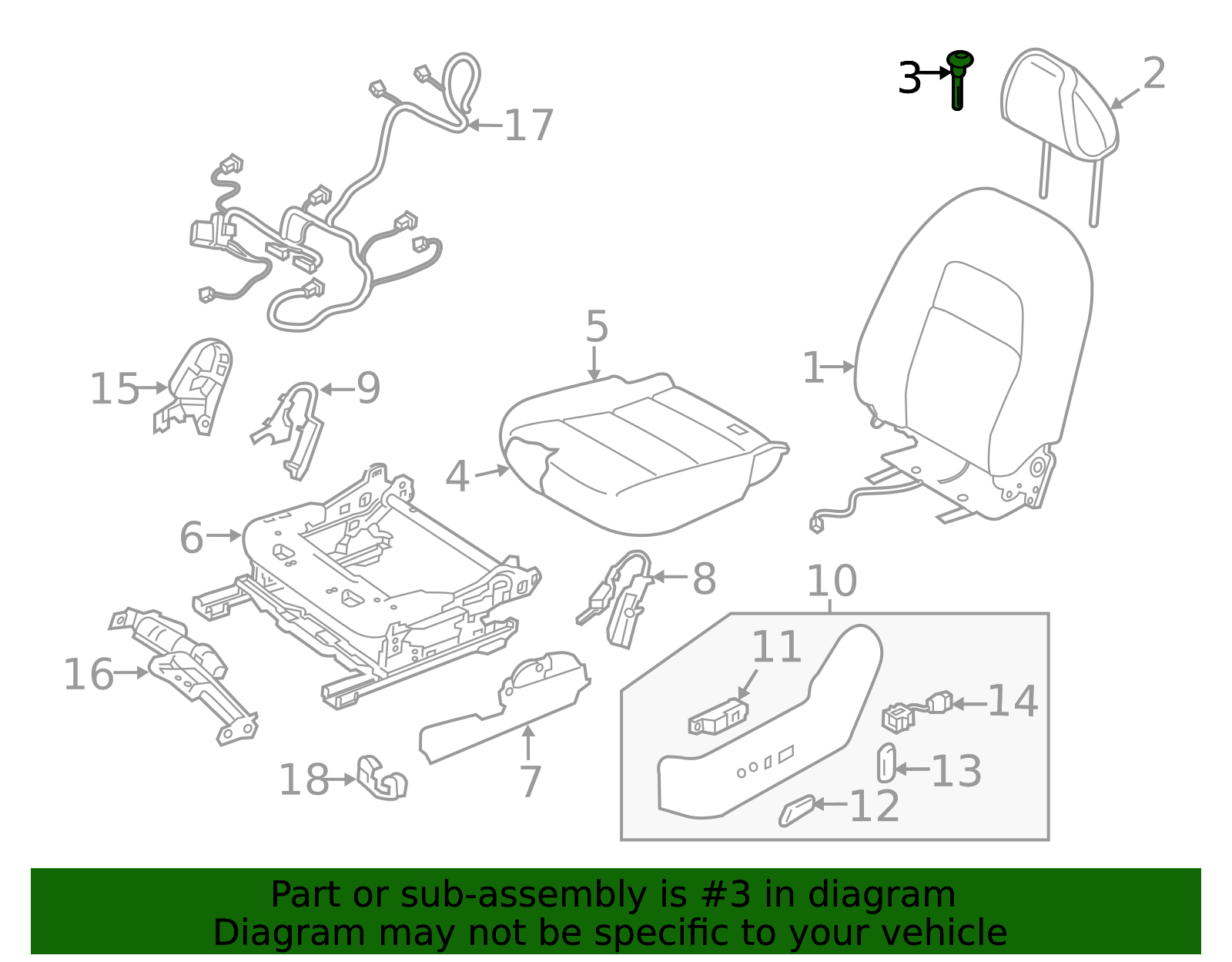 2019-2025 Nissan Headrest Guide 87602-6CA0B | Temecula Nissan Parts