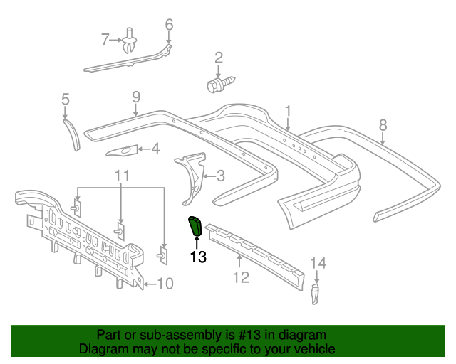 208-885-06-37 - Energy Absorber 1998-2002 Mercedes-Benz | Mercedes-Benz ...