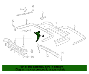 208-885-04-63 - Bumper Guide 1998-2003 Mercedes-Benz | AutoNationParts.com
