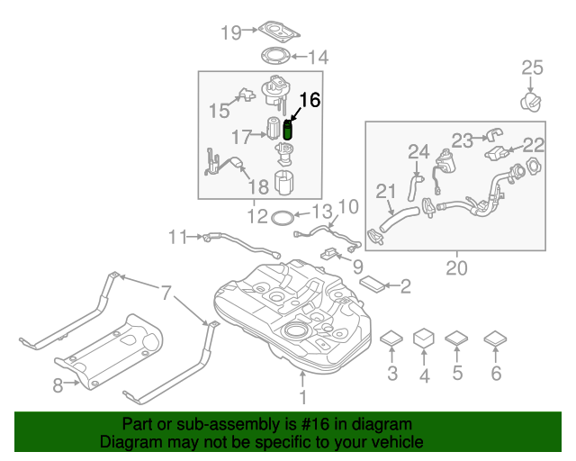 Genuine Fuel Pump for 2015-2021 Hyundai | Part# 31111-C2500 | Hyundai ...