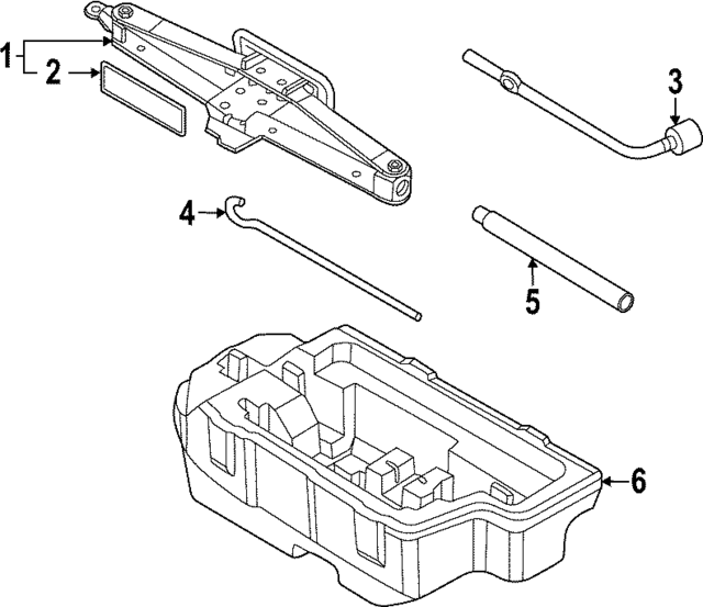 Hyundai - 09110-K5000 - Floor Jack - 2022-2024 Hyundai Santa Cruz | OEM ...