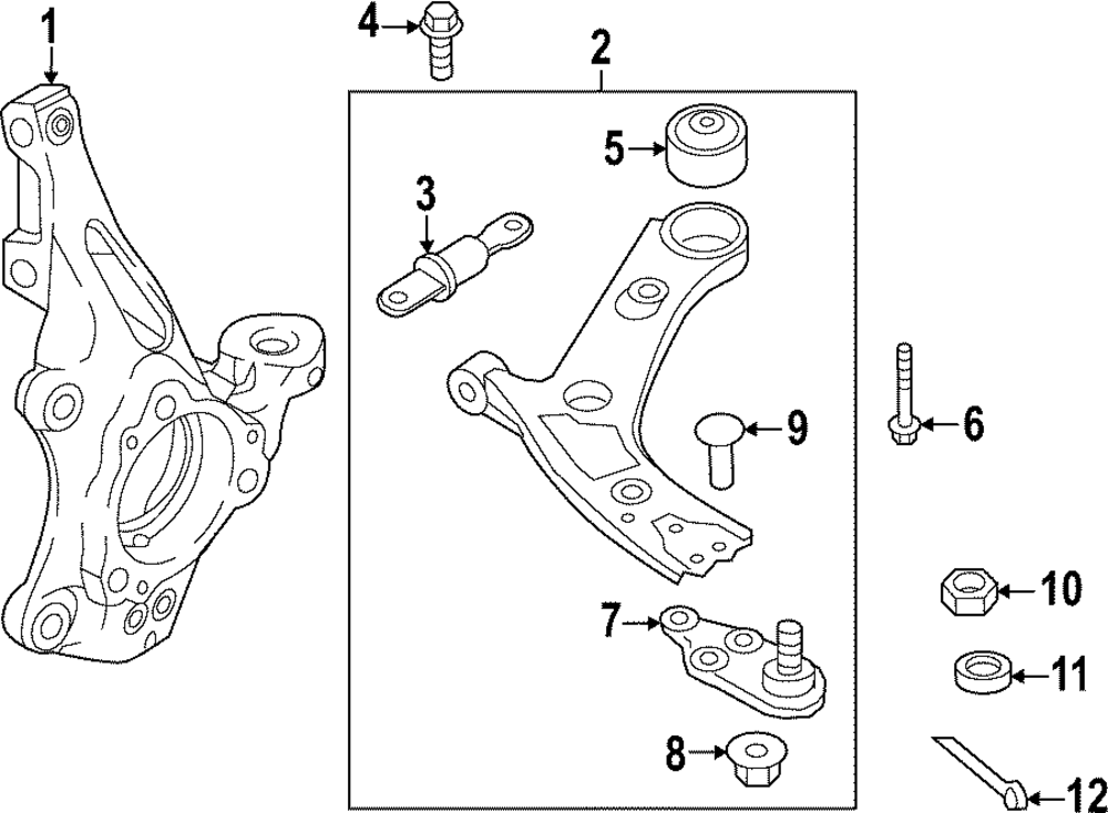 54501-N9000 - Lower Control Arm 2023-2025 Kia Sportage | Kia.Parts Store