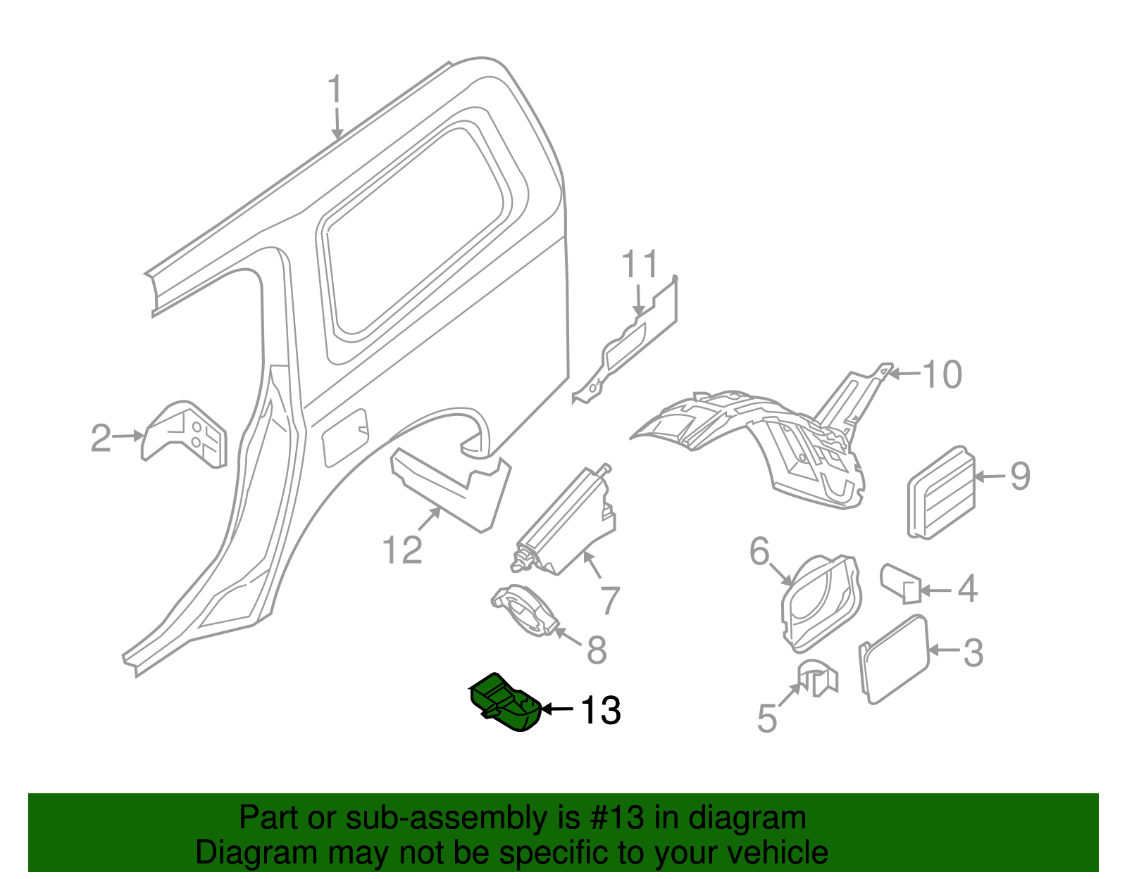 2005-2012 Nissan Pathfinder Air Deflector 93883-EA500 | Nissan Parts ...