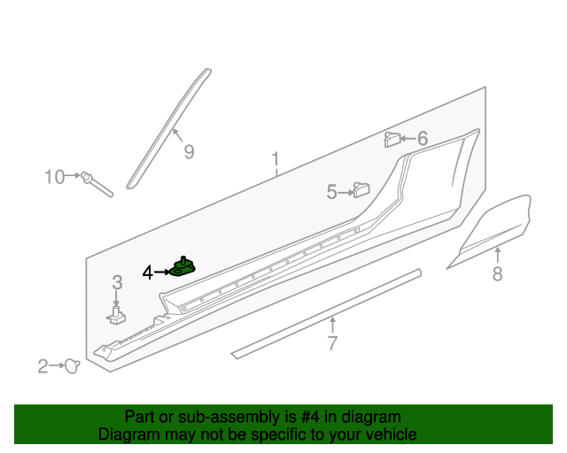 2016-2025 GM Rocker Panel Molding Clip 11547211 GM | GMPartsDirect.com