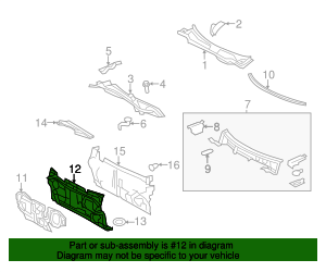 55101-06470 - Firewall 2012-2014 Toyota | AutoNationParts.com